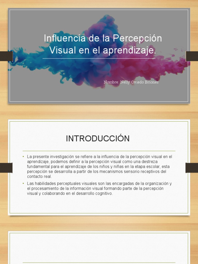 Influencia de La Percepción Visual en El Aprendizaje | Descargar gratis PDF | Percepción ...
