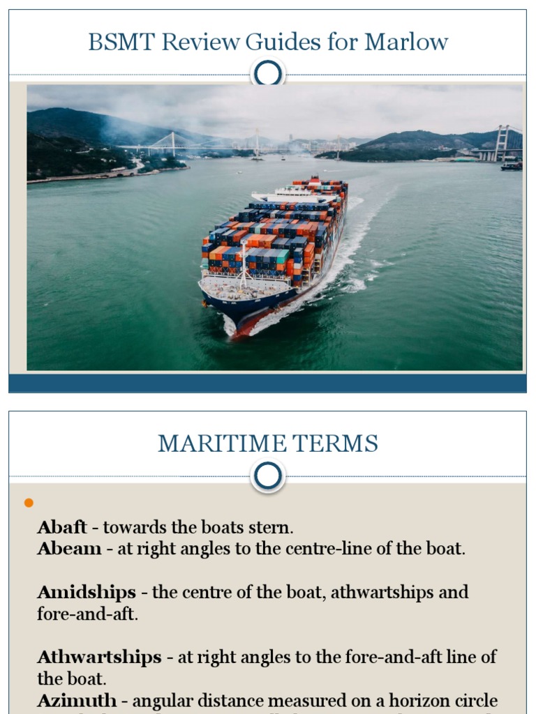 BSMT Reviewer For Marlow Navigation | PDF
