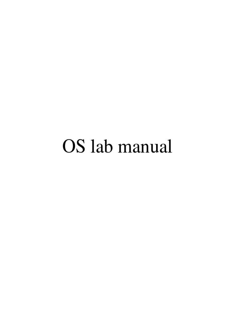 Operating System Lab Manual R18 JNTUH | PDF | Operating System ...