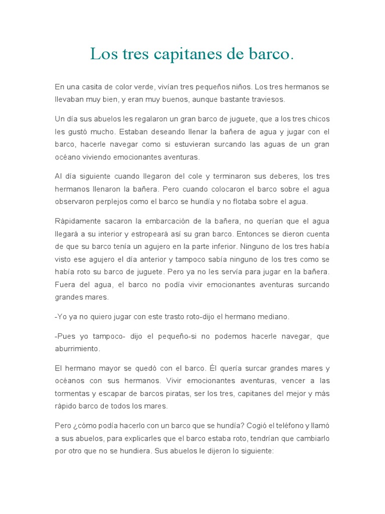 Los tres capitanes del barco | PDF