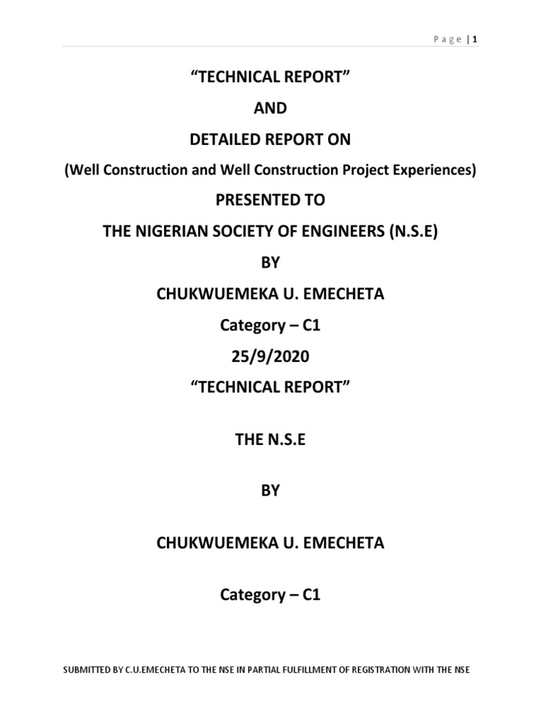 NSE Technical Report on Well Construction | PDF | Drilling Rig ...