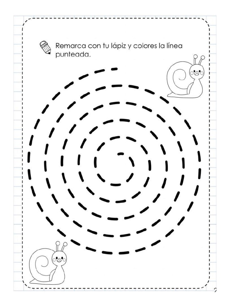Trazo Circular para Niños Espiral | PDF