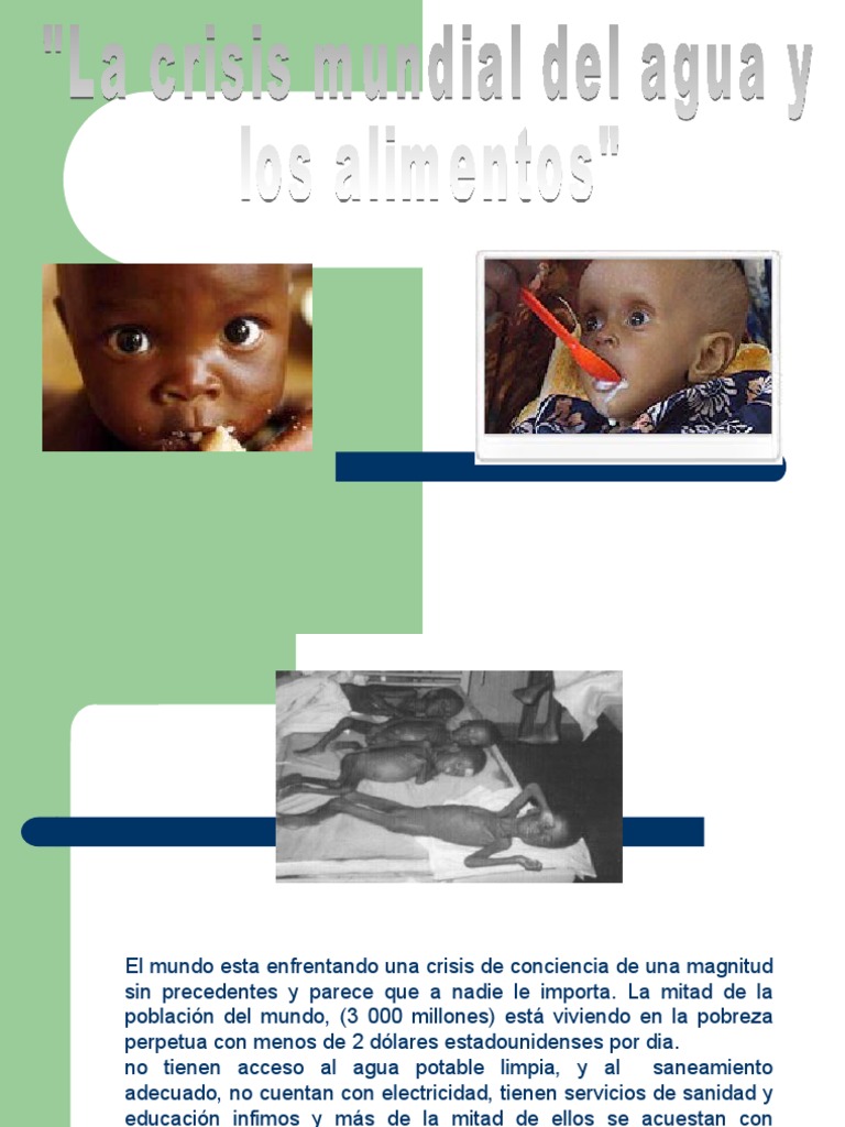 Crisis Global de Pobreza y Agua Potable | PDF | Agua | Riego