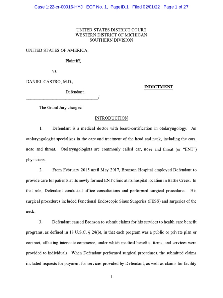 Castro Indictment | PDF