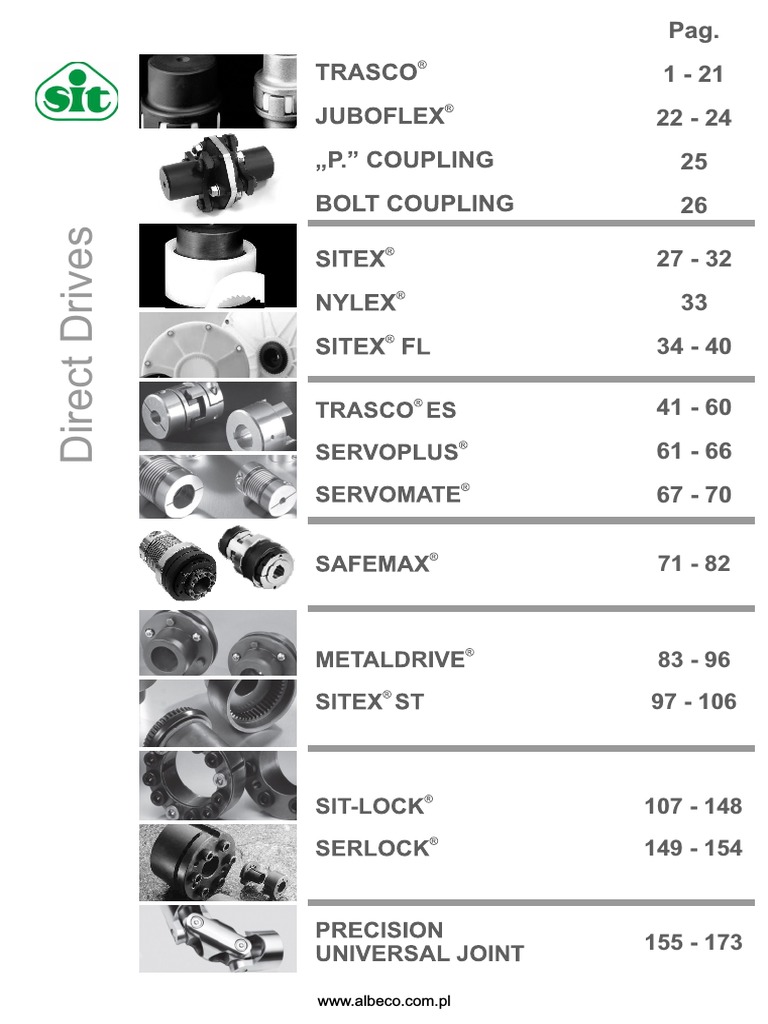 Sit General Catalogue Couplings and Precision Joints ST | PDF