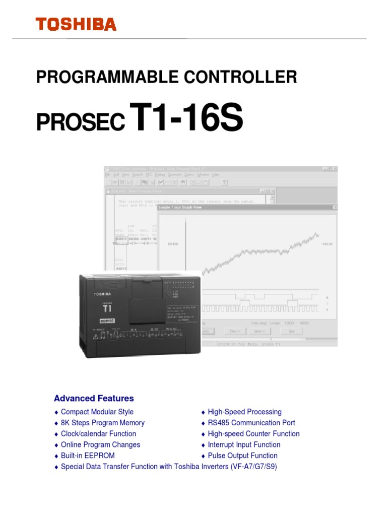 PROGRAMMABLE CONTROLLER PROSEC T1-16S. Advanced Features. Special Data Transfer Function With ...
