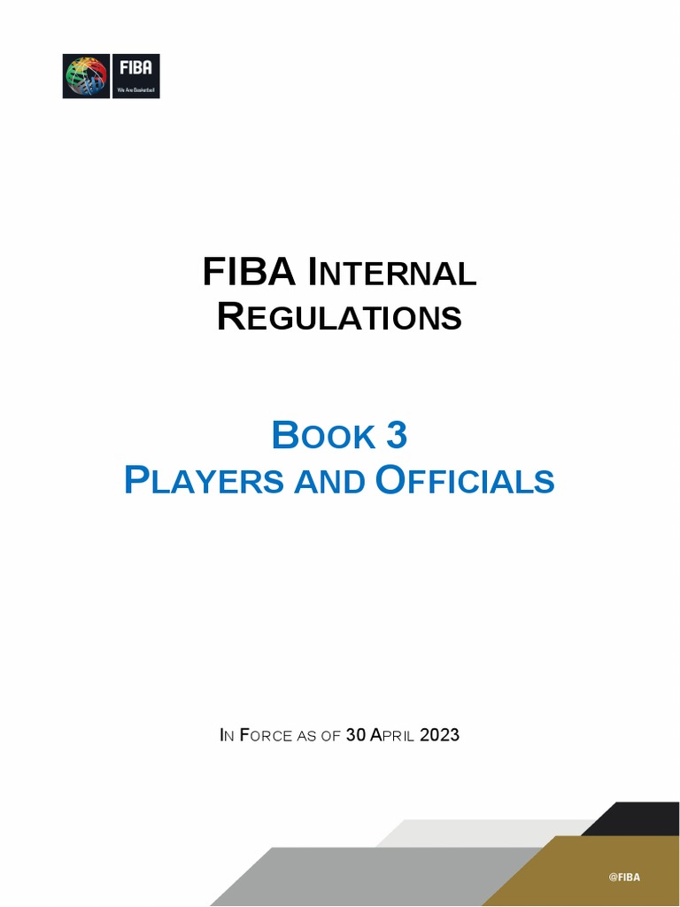 FIBA Internal Regulations - Book 3 (Rev. 30 April 2023) | PDF