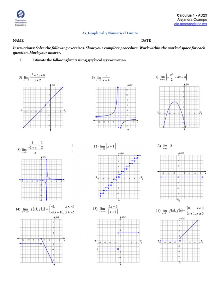 A01 Graphical Numerical LIMITS AD23 | PDF