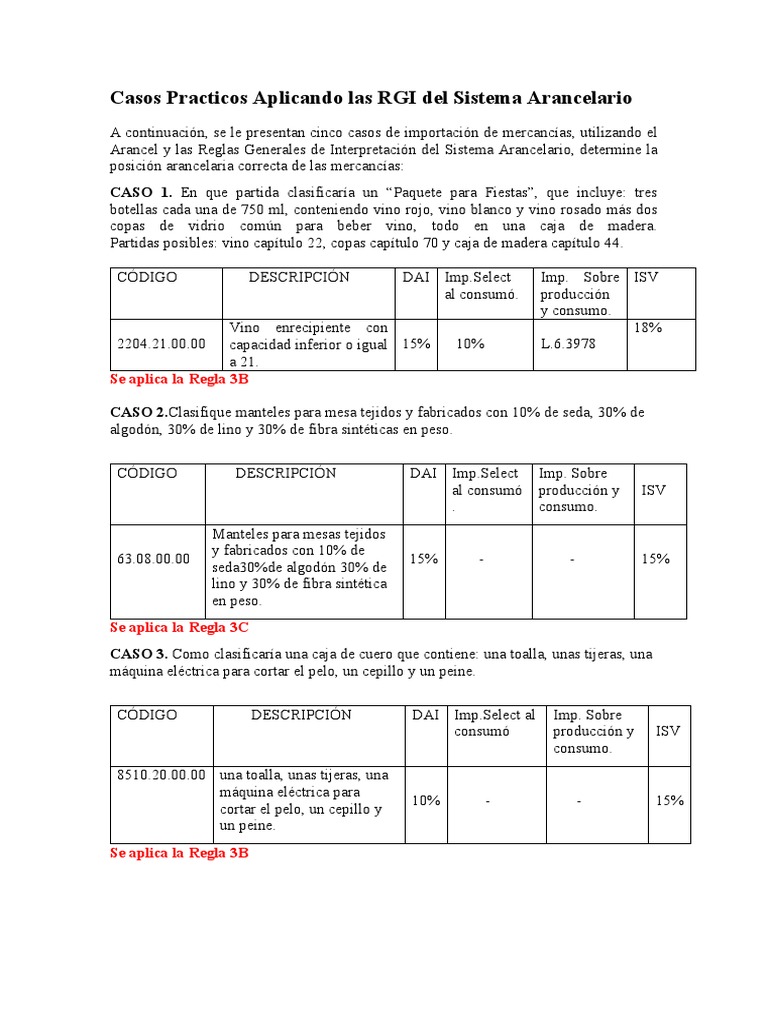 A03 Casos Aplicando Las RGI (PACI) | PDF