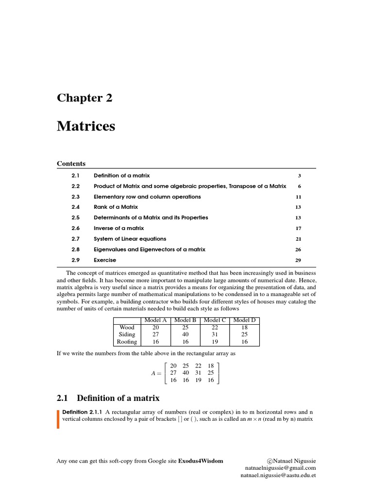 Matrix | PDF