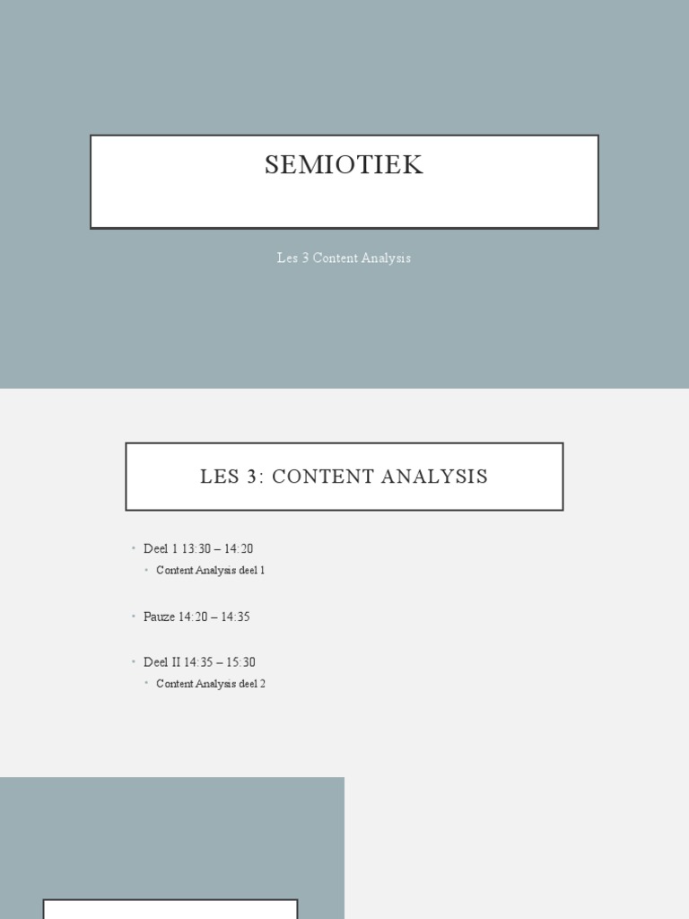 Les 3 Content Analysis2 | PDF
