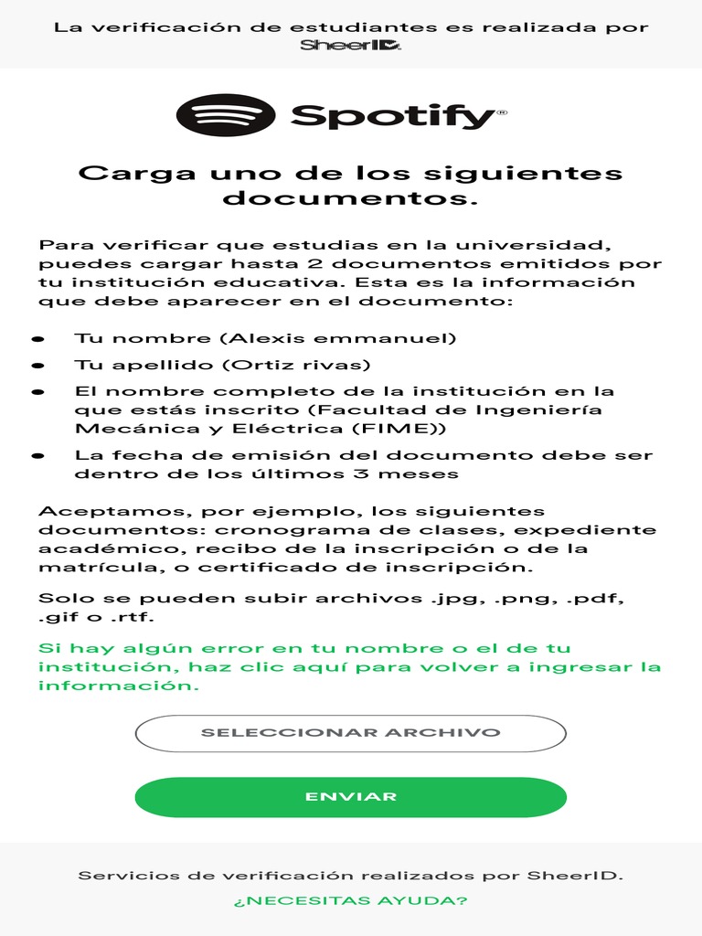 SheerID Verificación | PDF