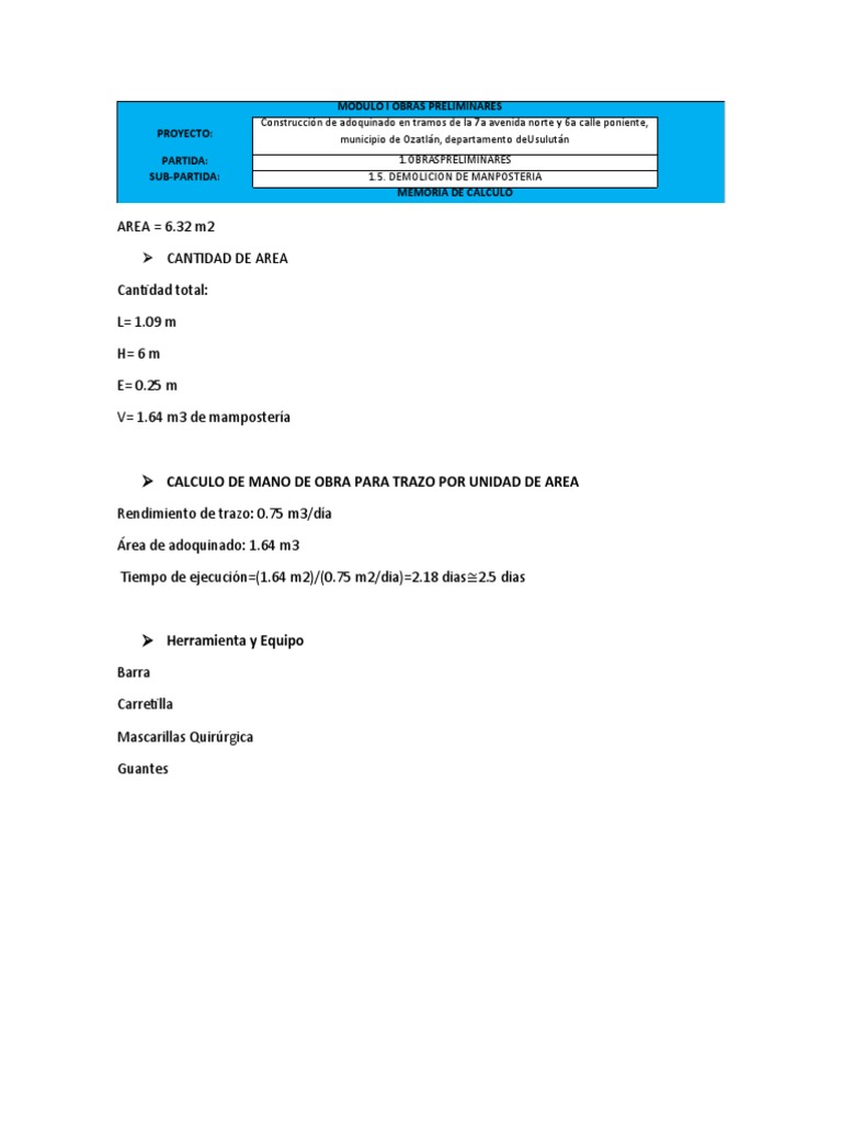 Memoria de Calculo | PDF Memoria de Calculo | PDF