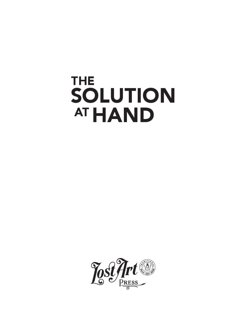 The Solution at Hand - Excerpt - Robert Wearing's Best Carpentry ...