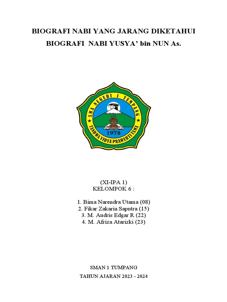 BIOGRAFI NABI YUSYA’ bin NUN As. | PDF