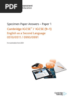How To Write An Email For The IGCSE ESL Exam | PDF