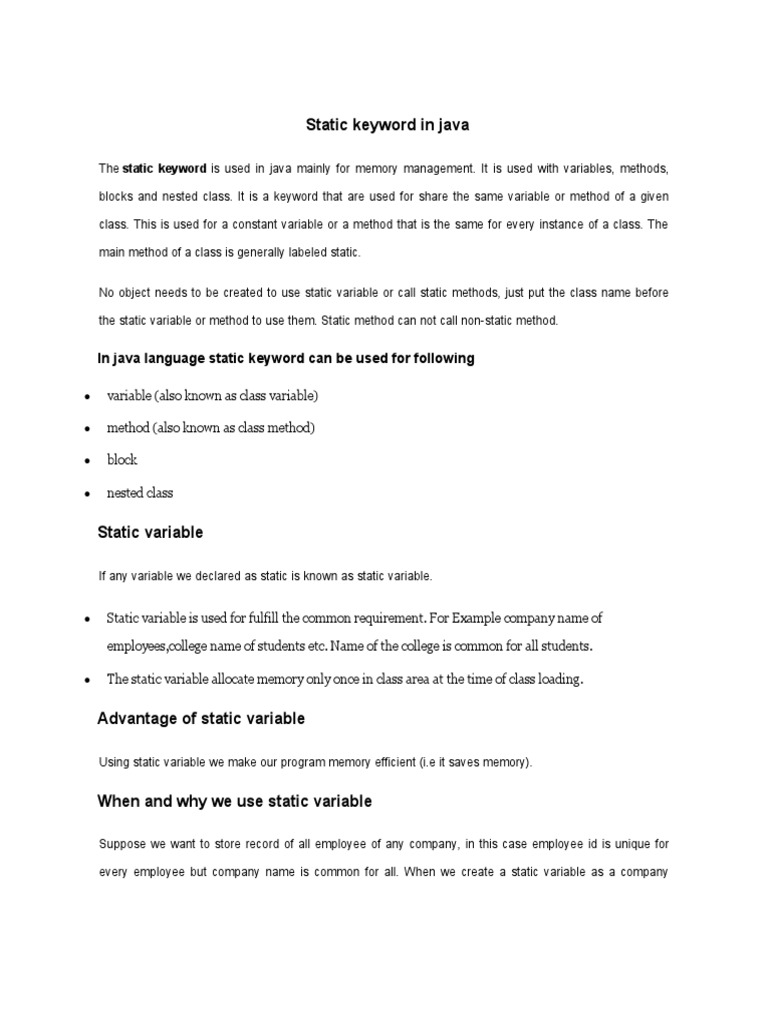 Static Pdf Class Computer Programming Variable Computer Science 7369