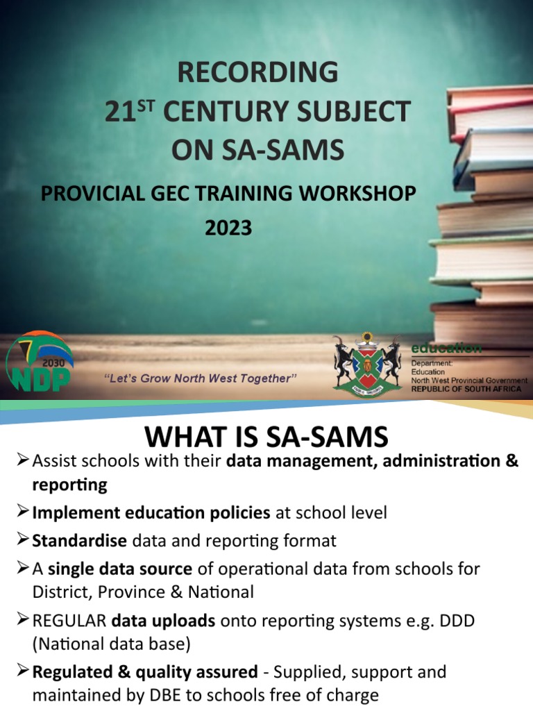 GEC PROVICIAL TRAINING (SA-SAMS Capturing) | PDF