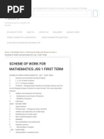 Mathematics Exam Questions For JSS1 First Term | PDF | Test (Assessment ...