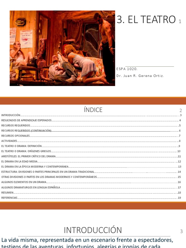 Introducción al Teatro y Drama | PDF | Teatro