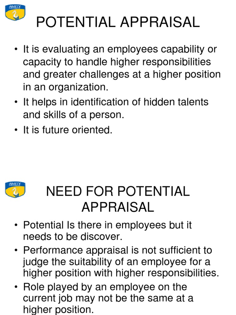 Potential Appraisal | PDF