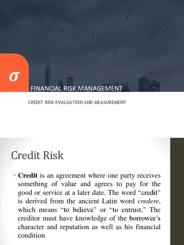 Topic 3 - Credit Risk | PDF | Loans | Financial Risk
