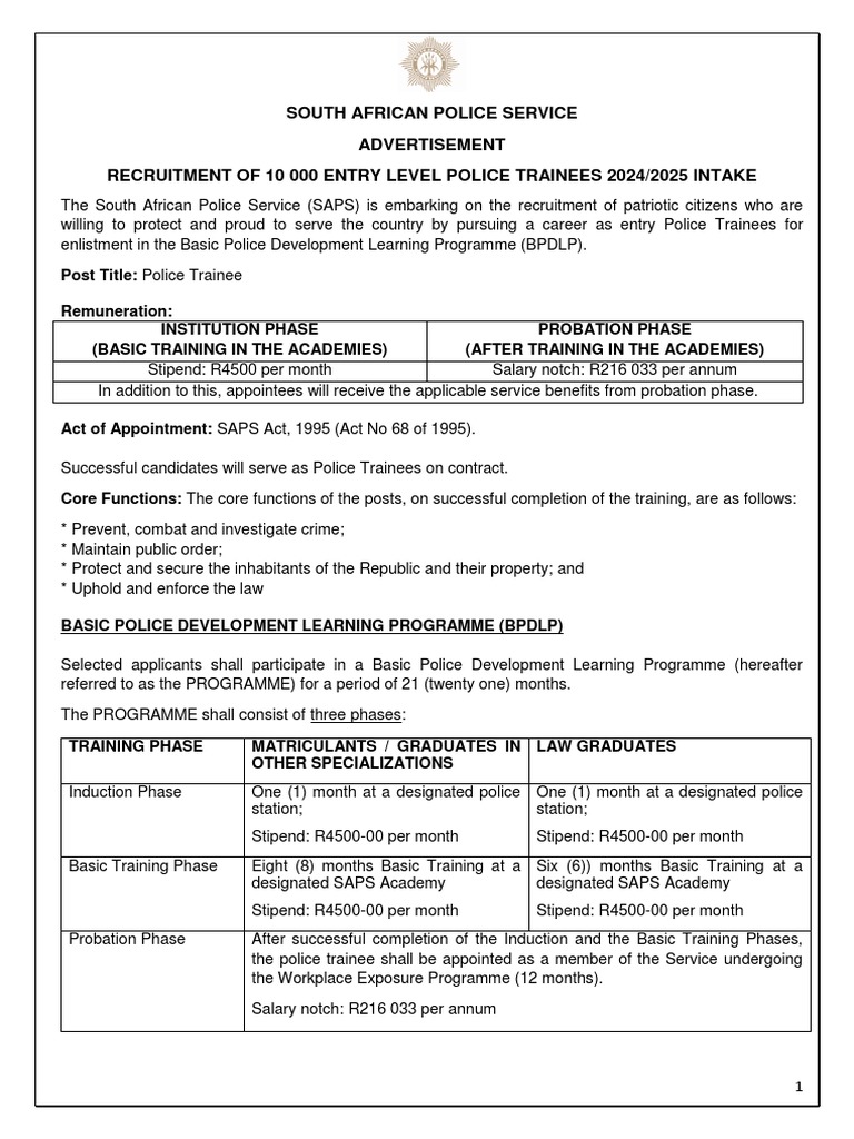 Recruitment 2024 2025 Advertisement Pdf