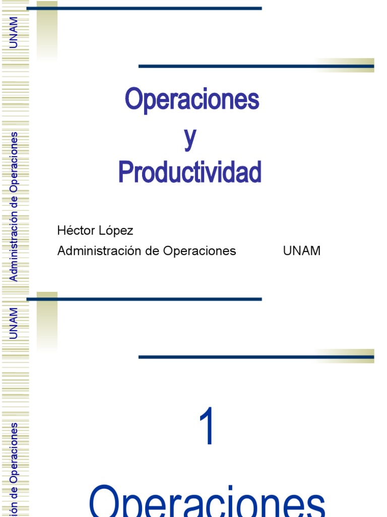 1 Operaciones y Productividad | PDF