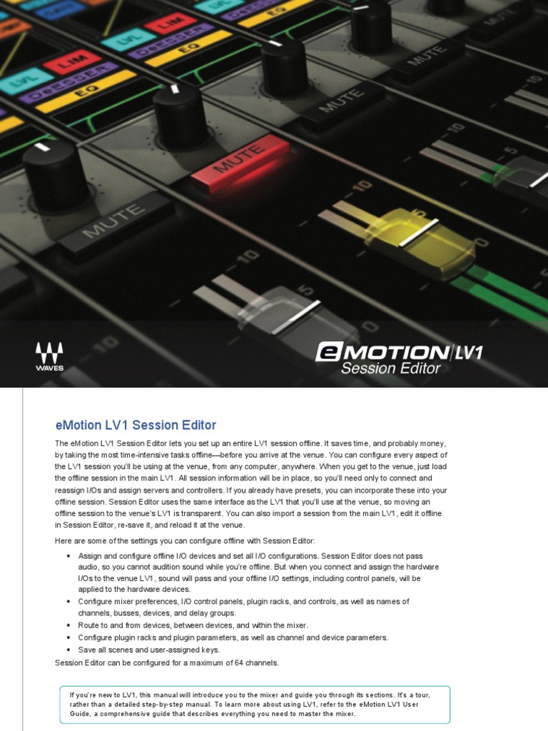 eMotion LV1 Session Editor Guide | PDF | Computer Hardware | Computer ...