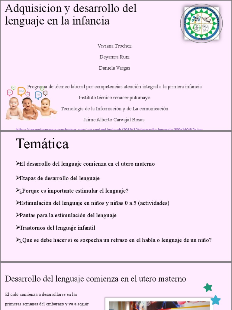 Adquisicion y Desarrollo Del Lenguaje en La Infancia | PDF | Aquisición ...