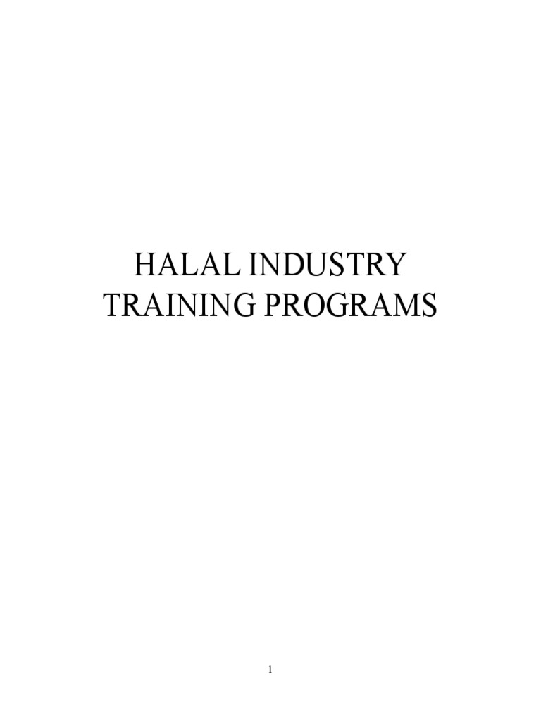 Halal Industry Training Programs | PDF | Educational Technology | Learning