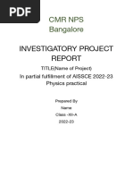 Physics Project Cover Pages | PDF