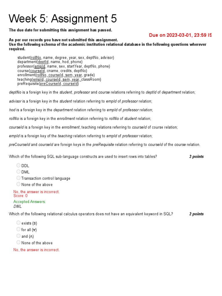 Introduction To Database Systems - Unit 7 - Week 5 | PDF | Table ... Introduction To Database Systems - Unit 7 - Week 5 | PDF | Table ...
