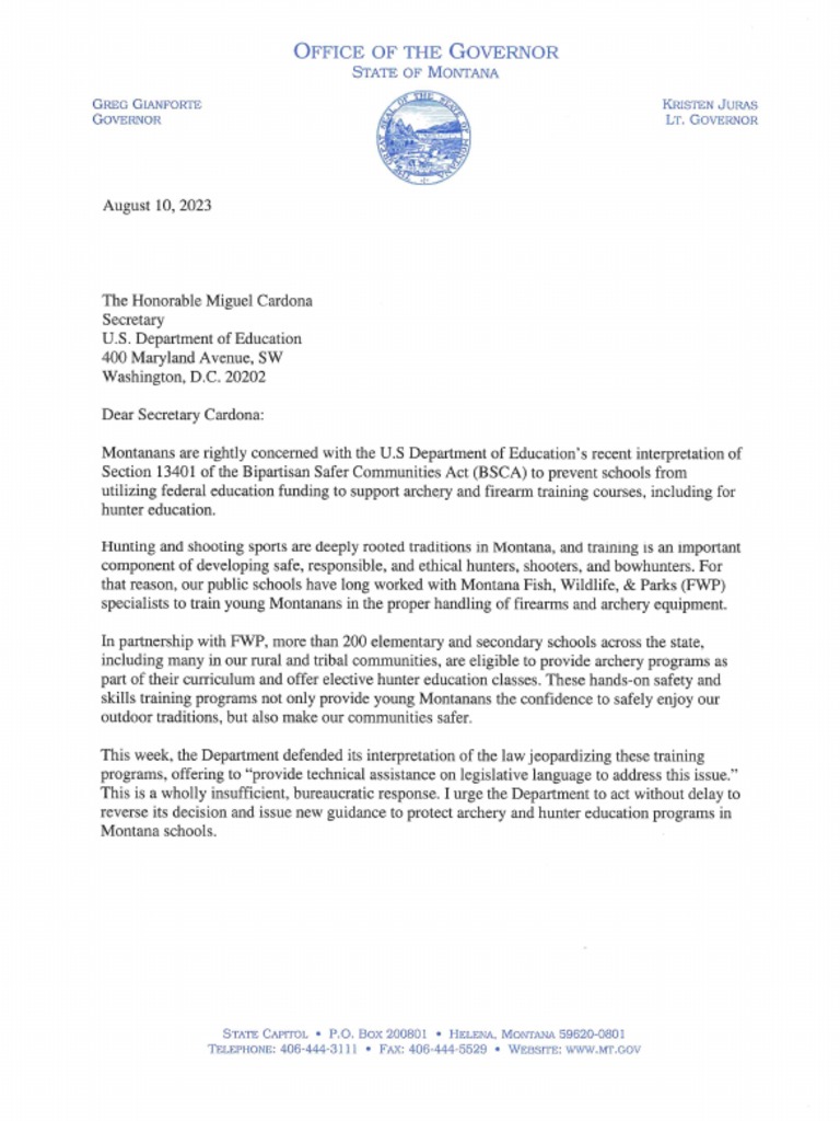 Letter To Secretary Cardona | PDF