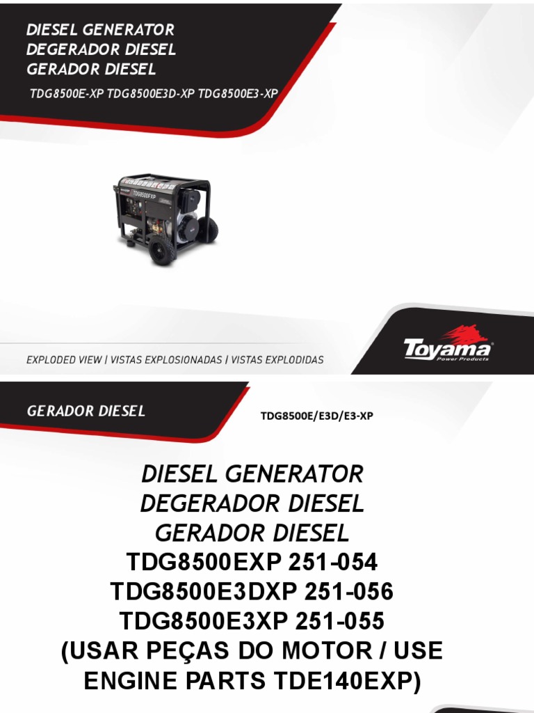 Diesel Generator Degerador Diesel Gerador Diesel: TDG8500E-XP ...