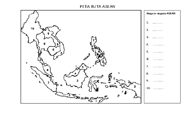 Peta Buta Asia Tenggara | PDF