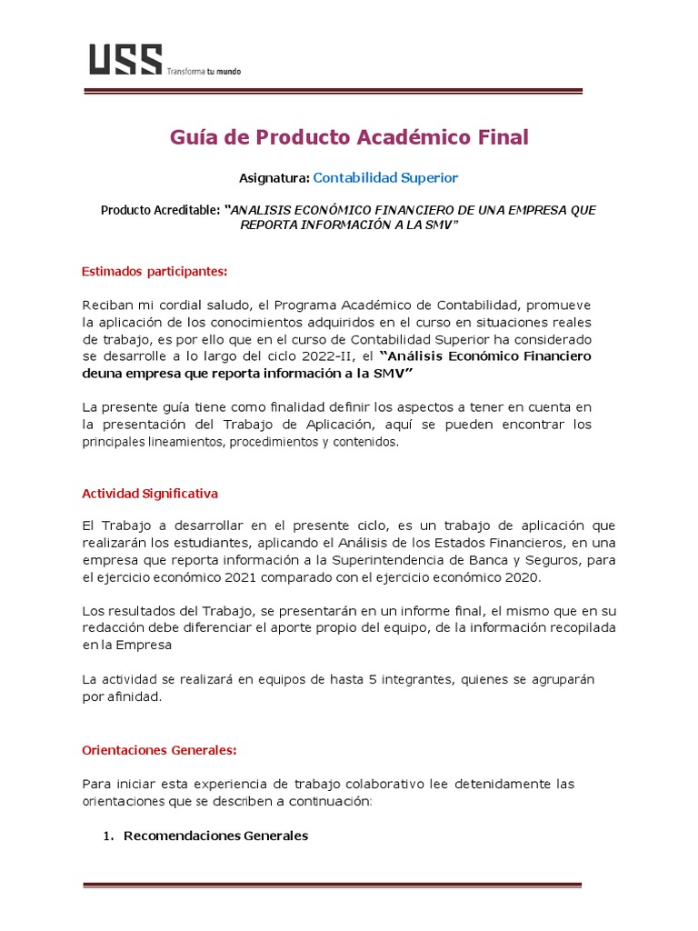 Guia Producto Acreditable Final 2022-2 (PAF) | PDF