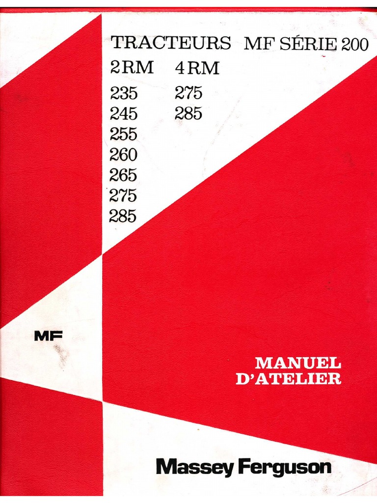 MF 200 Manuel Atelier 001 050 | PDF
