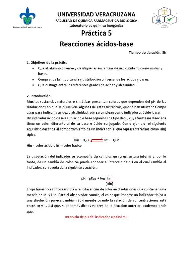 5._Reacciones_ácido-base (5) | PDF | Ph | Ácido