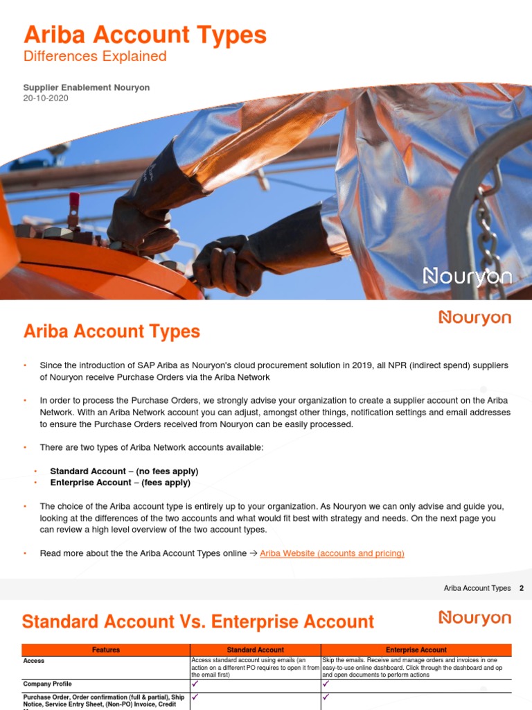 Ariba Account Types Explained - Suppliers | PDF | Computing ...