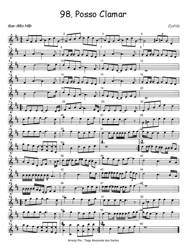 Partituradebanda - Posso Clamar | PDF