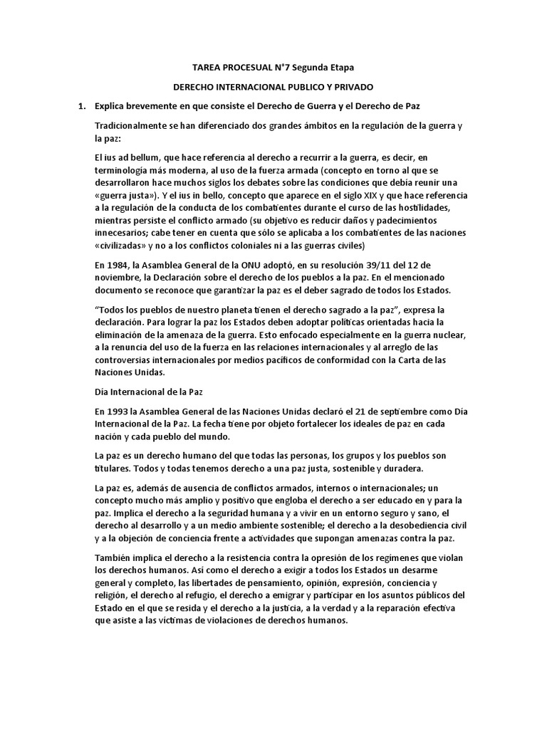 TAREA PROCESUAL N°7. 2da Etapa Der - Inter.Pub y Priv - Entregado | PDF ... TAREA PROCESUAL N°7. 2da Etapa Der - Inter.Pub y Priv - Entregado | PDF ...