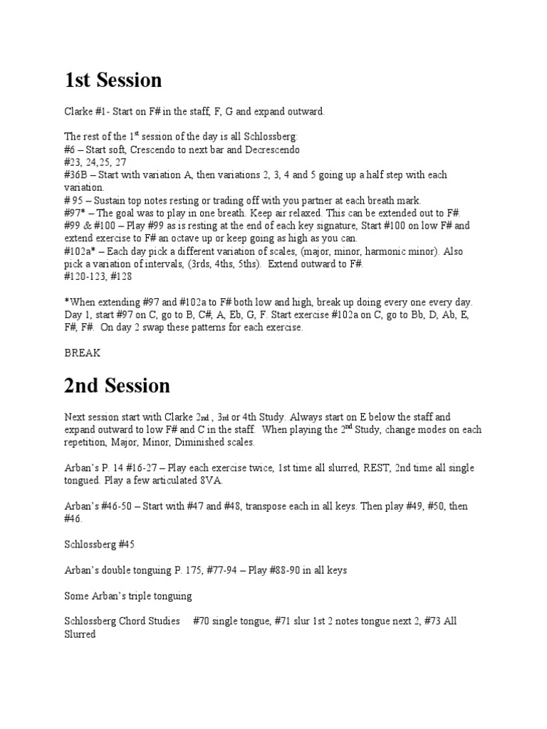 Adams Routine - Jerry Hey Expanded Version | PDF