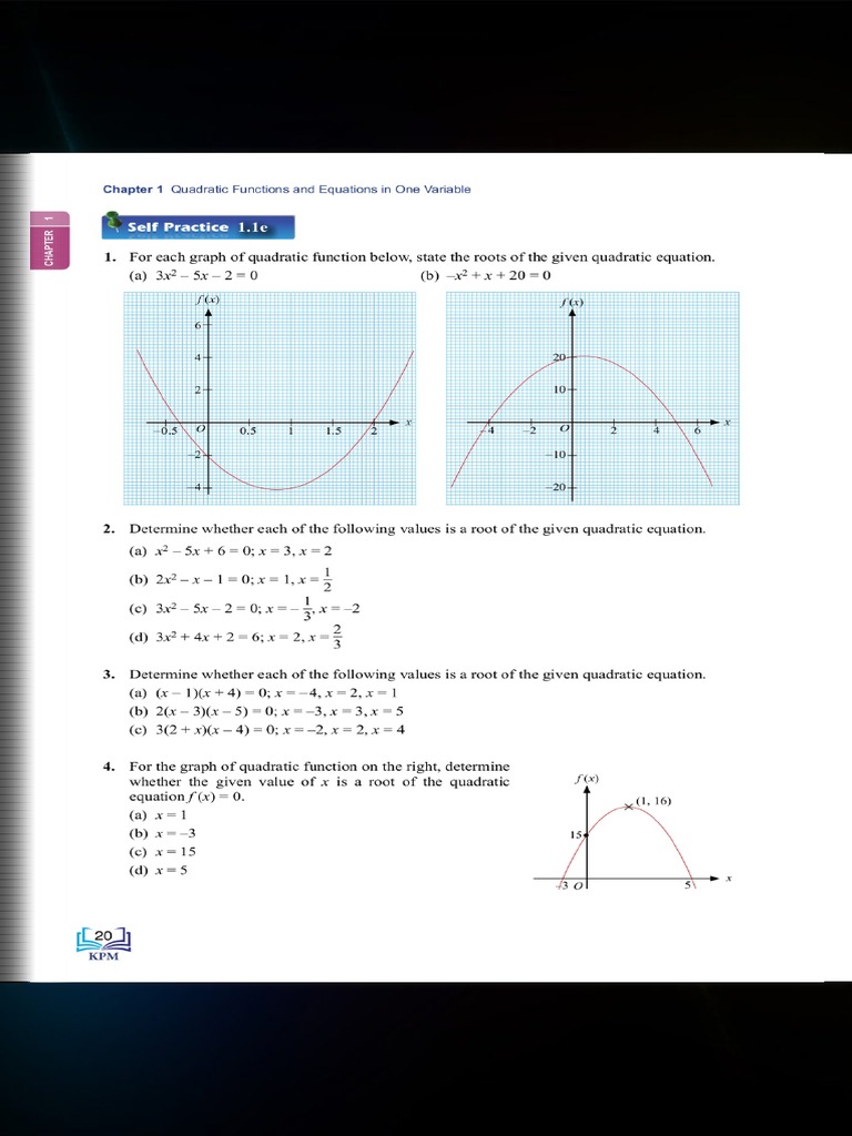 KSSM MATHEMATICS FORM 4 TEXTBOOK(DLP) | PDF