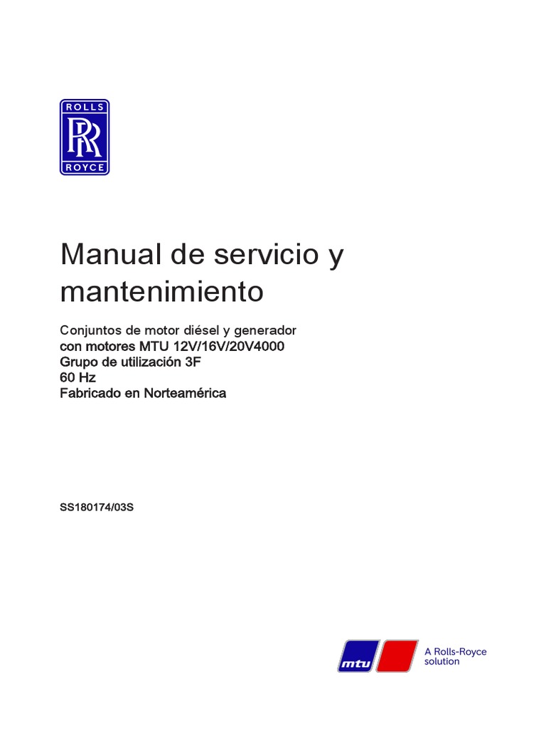 Manual de Servicio y Mantenimiento | PDF