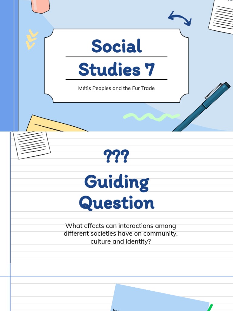 Social Studies 7: Métis Peoples and The Fur Trade | PDF | Métis | Fur Trade