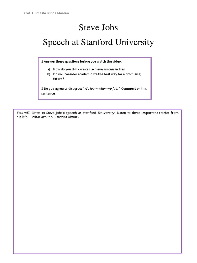 Steve Jobs - Speech at Stanford University | PDF