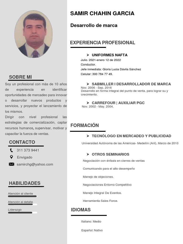 Hoja Vida Samir | PDF