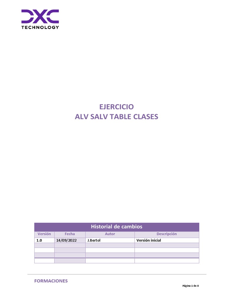 Ejercicio - Salv Table Clases | PDF