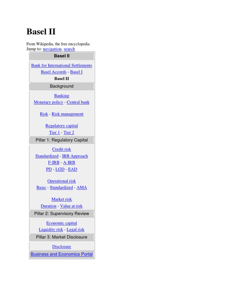 Basel II: Jump To | PDF | Basel Ii | Capital Requirement
